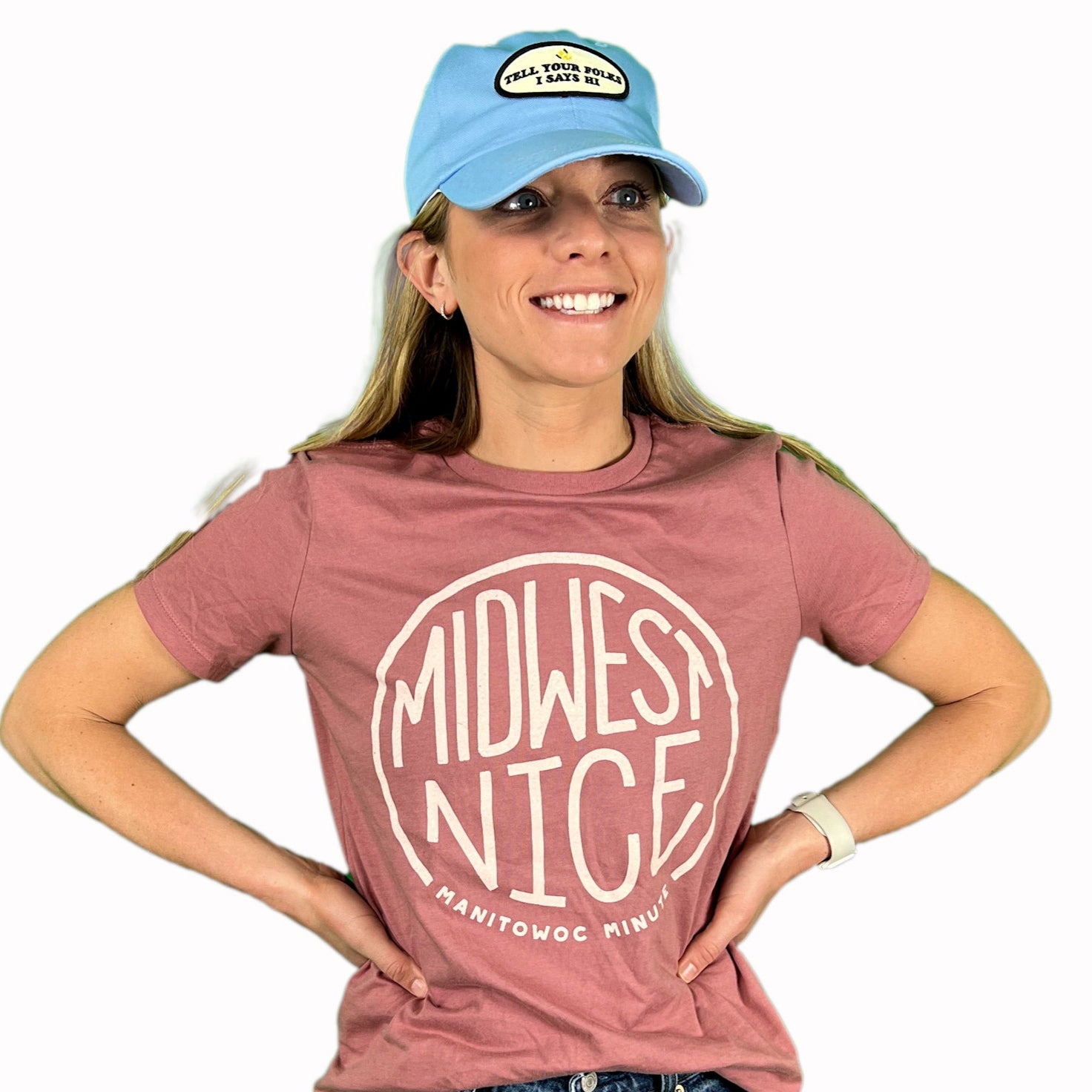 Midwest Nice Ladies Tee – Manitowoc Minute